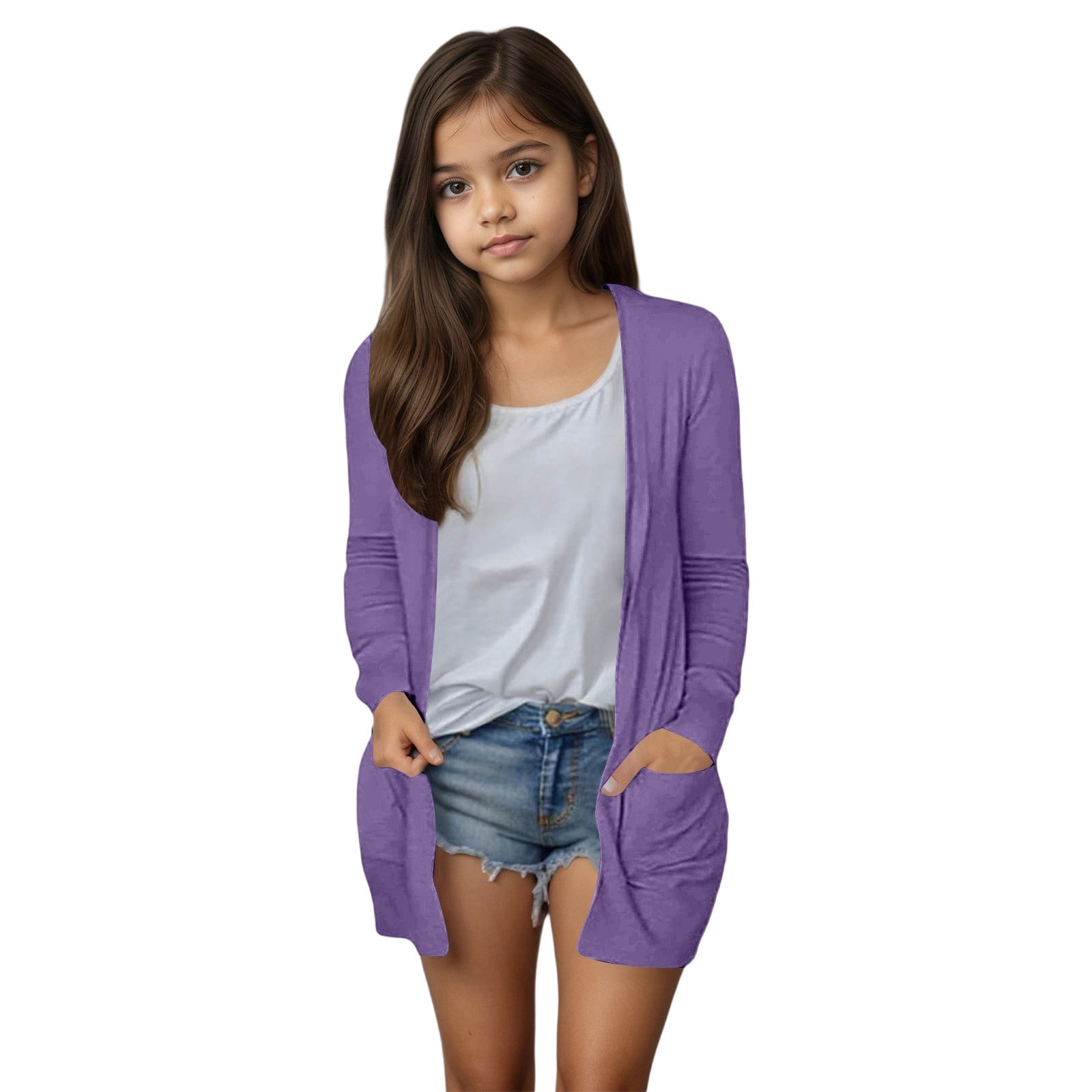 Cnbwig Sweatshirts for Boys Girls Hoodies Cardigan Solid Color ...