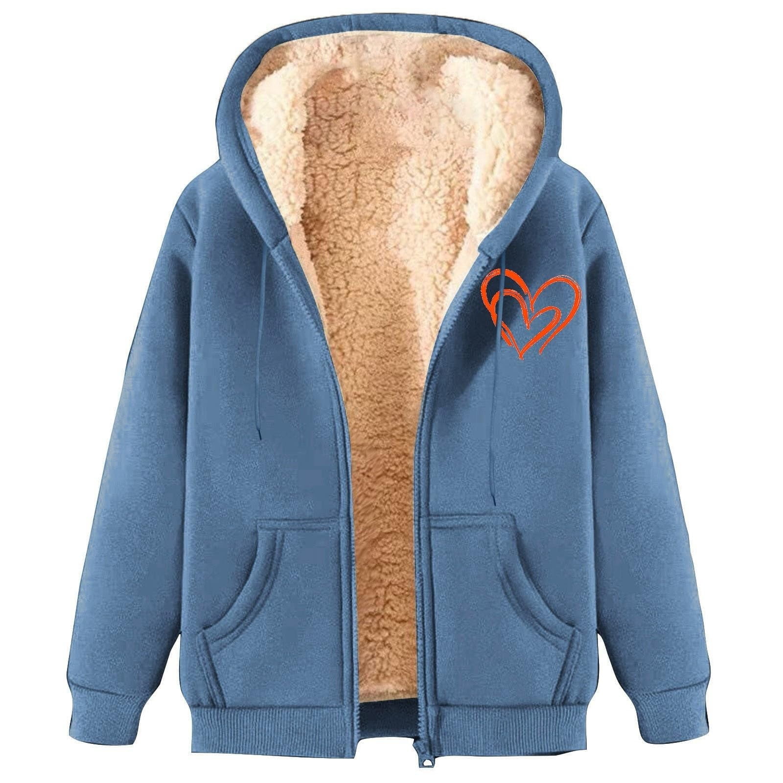 Cnbwig Trench Coat Women's Jacket Heavyweight Hooded Jacket Winter Warm ...