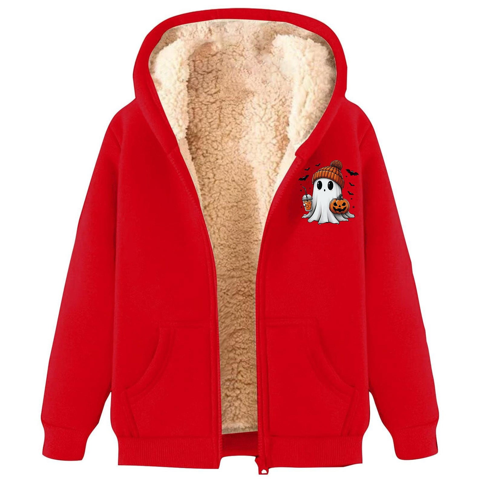 Cnbwig Trench Coat Women's Jacket Unisex Halloween Print Sportswear ...