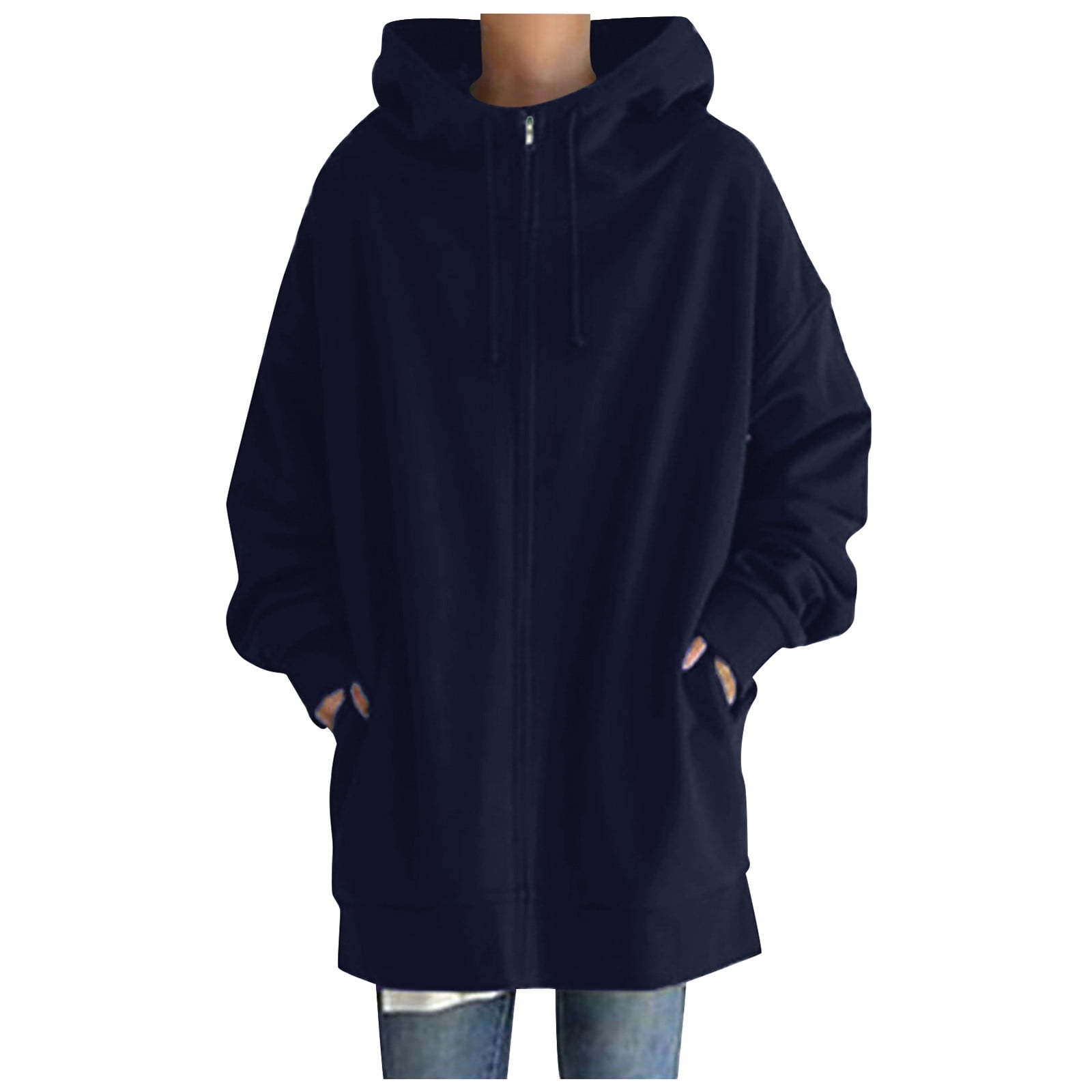 Cnbwig Winter Jackets for Women Oversize High Neck Solid Color ...