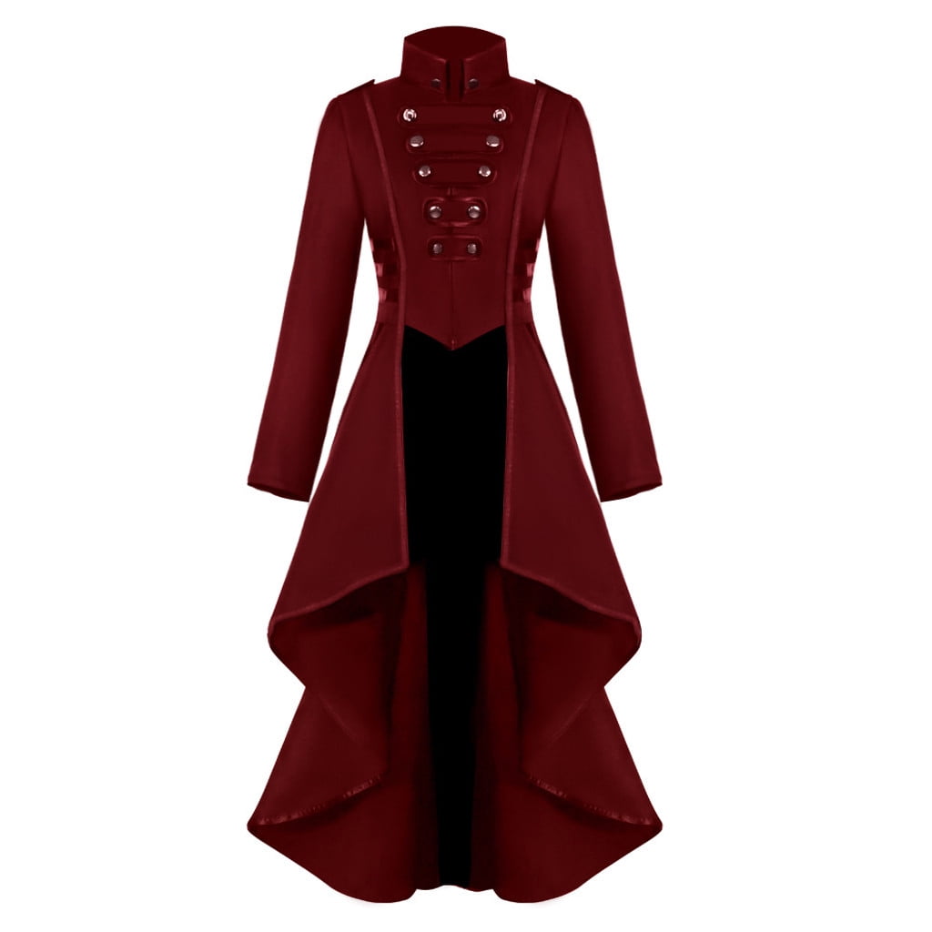 Cnbwig Women's Coats, Jackets & Vests Tailcoat Coat Gothic Button Lace ...