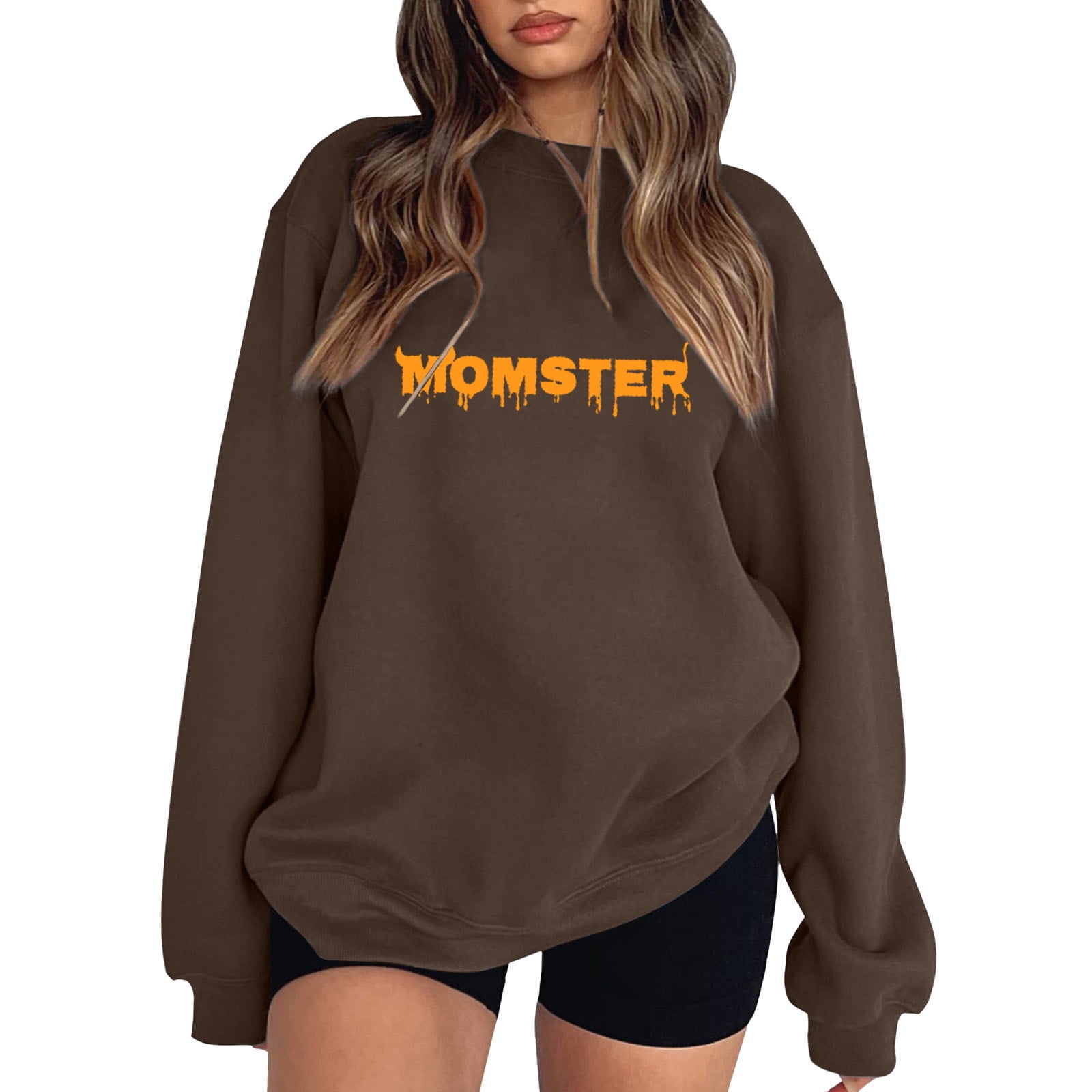 Cnbwig Womens' Comfort Colors Sweatshirt Loose Solid Color Halloween ...