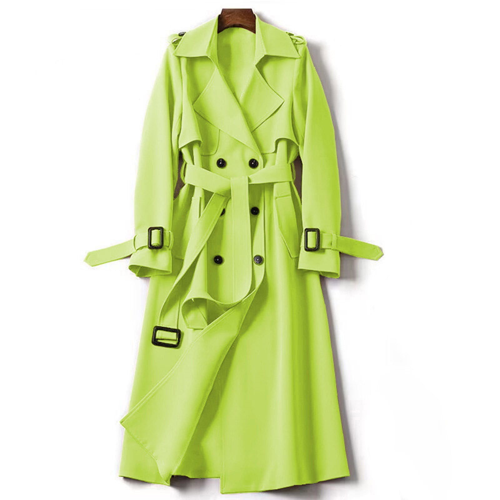 Cnbwig Womens Winter Coats Trench Windbreaker Outerwear Coat Solid ...