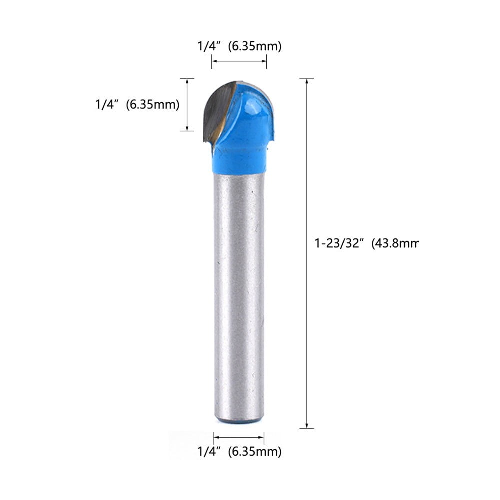 Cnc Milling Bit 1/4 Inch Shank Diameter Bowl Tray Router Bit Round Nose ...