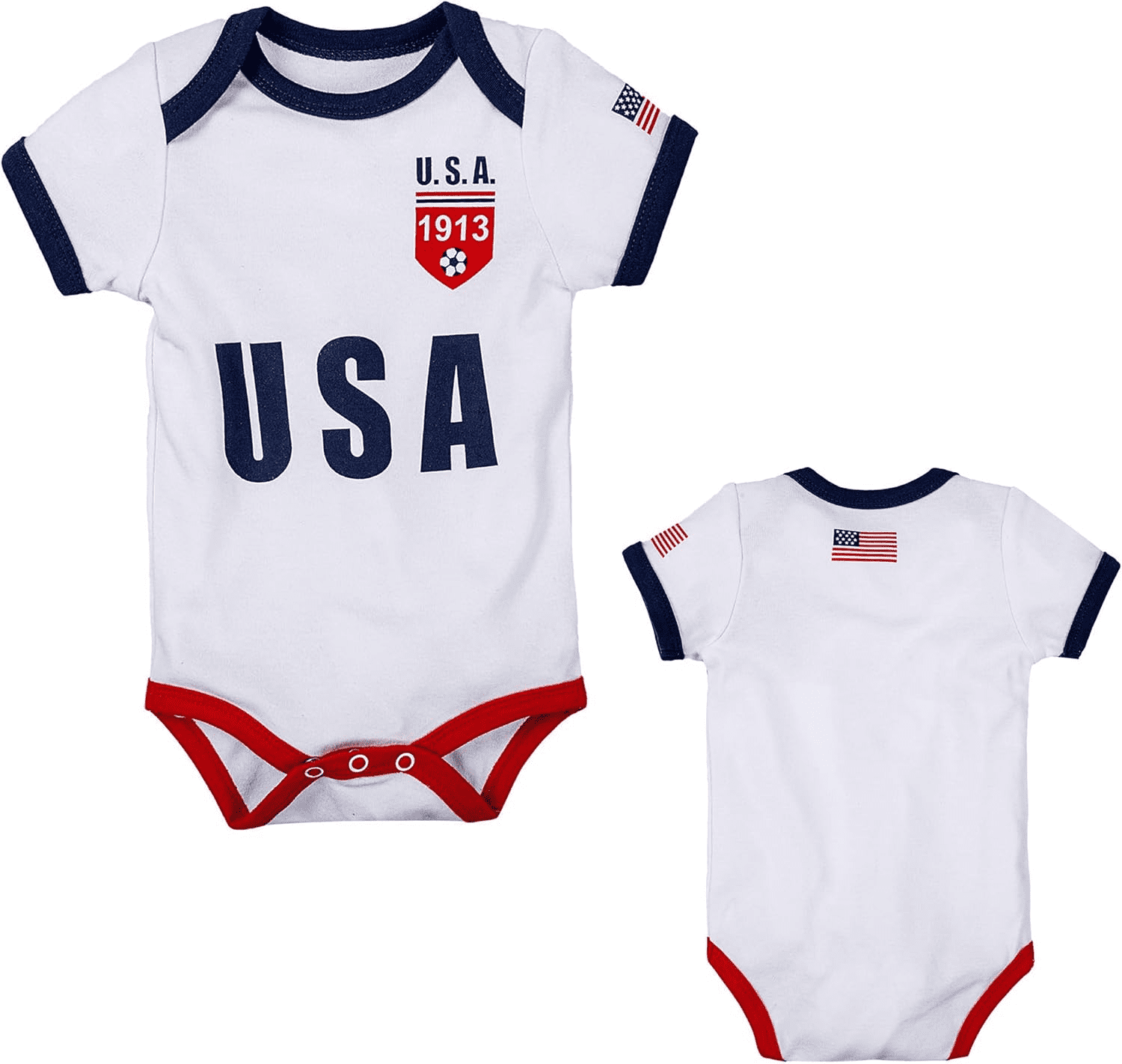 Cnins Infant US Soccer Jersey Bodysuit for Boy Girl Baby Onesie Unisex ...