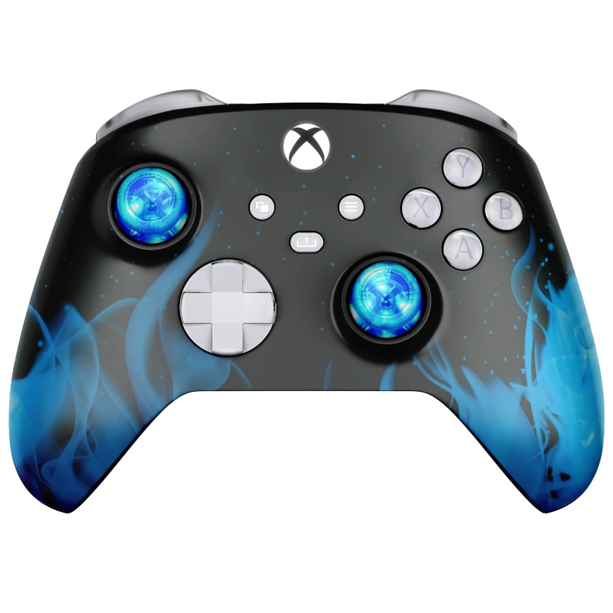 Cnromium Blue Fire Xbox One X SMART Custom Rapid Fire Modded Controller ...