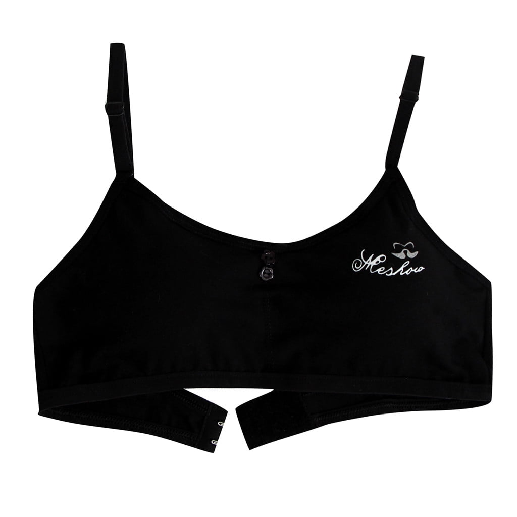 Cnuiaeg Girls' Training Bra Cotton Stretch Seamless Bralette Starter ...