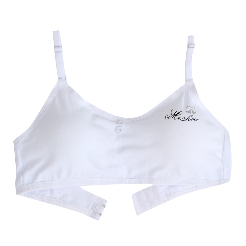 Cnuiaeg Girls' Training Bra Cotton Stretch Seamless Bralette Starter ...