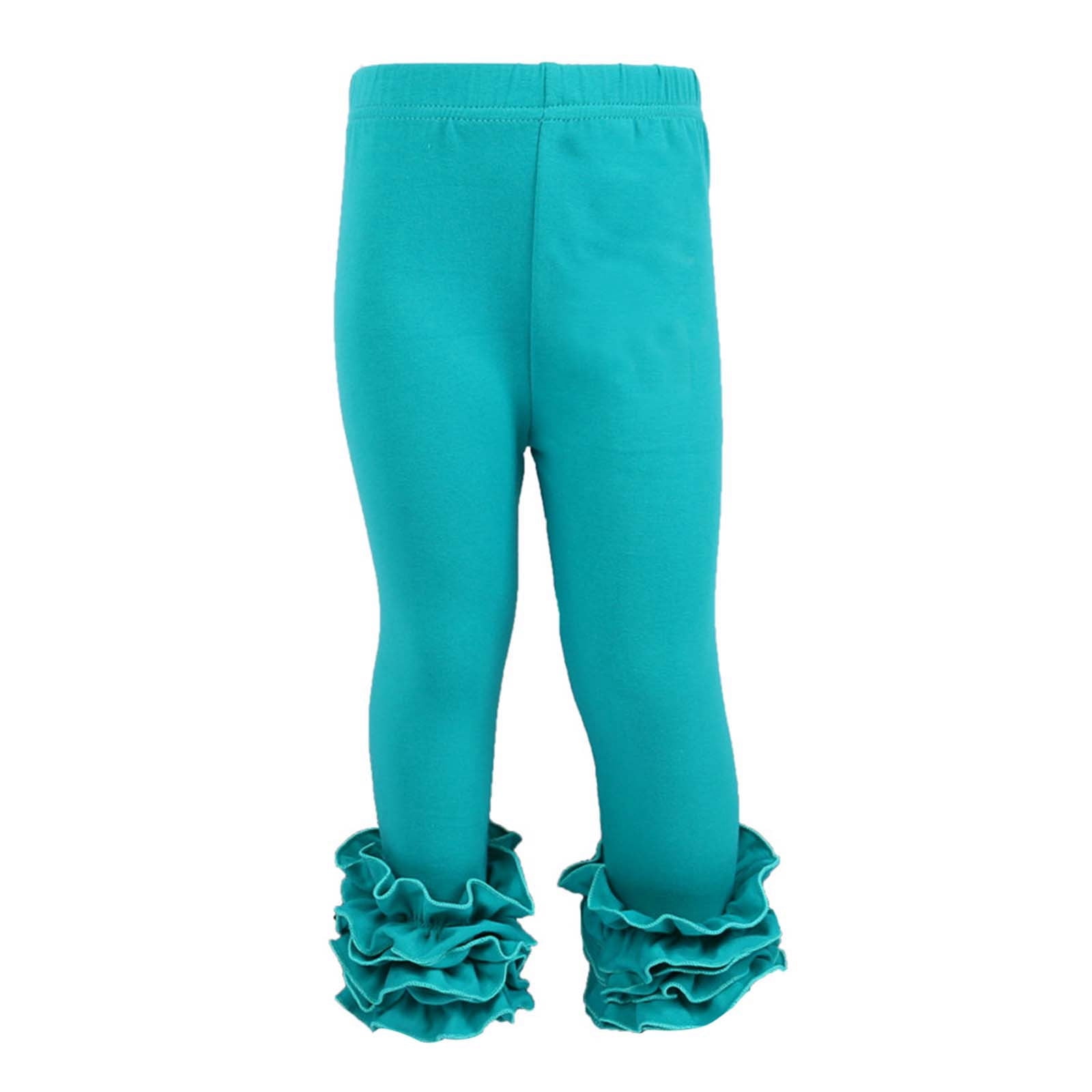 Cnuiaeg Solid - color Ruffled Girls' Leggings,Outer Wear Capris,Color ...