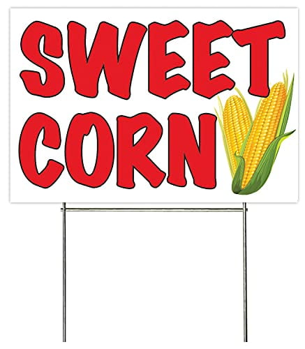 Co 18x12 Inch Sweet Corn Yard Sign with Stake wb1s - Walmart.com