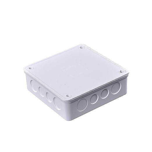 Co. 6" x 6" x 3" PVC Plastic Junction Conduit Box with 3/4" & 1" Pre ...