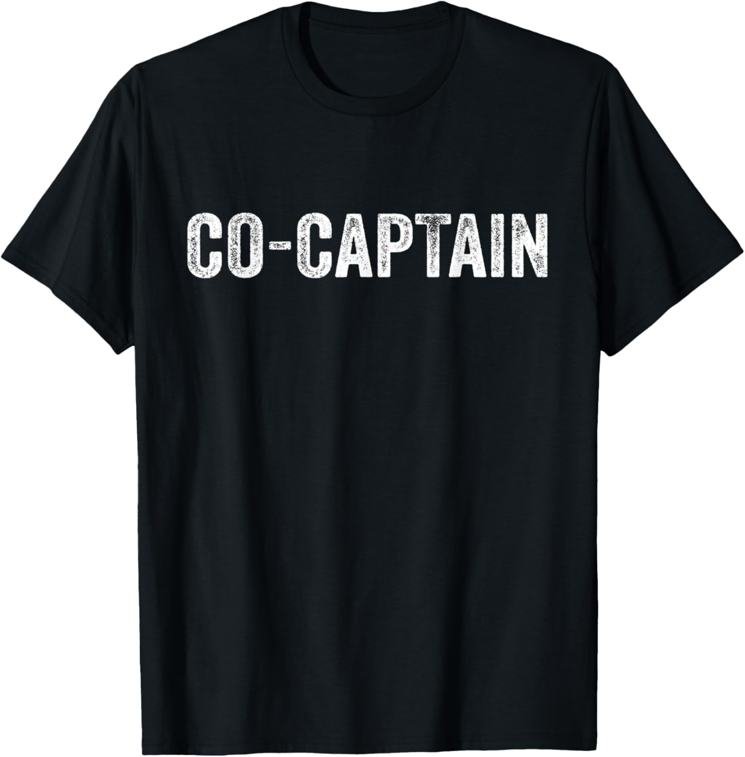 Co-Captain Design Simple Word Text Trendy Funny Wording T-Shirt ...