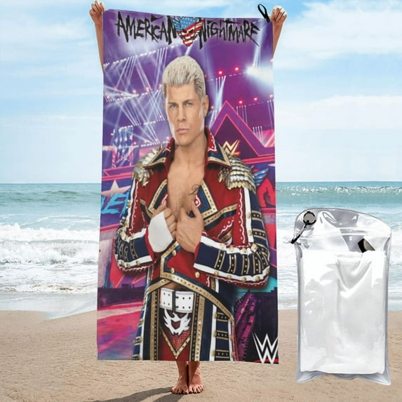 Co-Dy Wrestler Rh0d Beach Towel Quick-Drying Bath Towel Beach Blanket ...