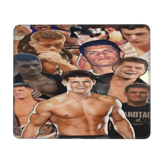 Co-Dy Wrestler Rh0d Mouse Pad Square Stitched Edges Non-Slip Rubber ...