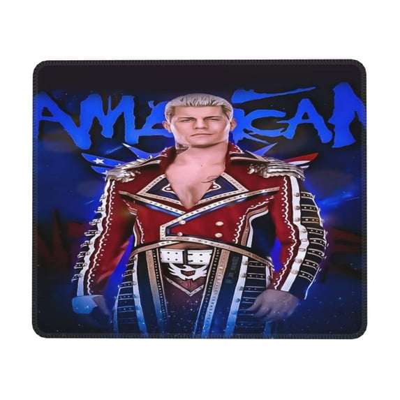 Co-Dy Wrestler Rh0d Mouse Pad Square Stitched Edges Non-Slip Rubber ...