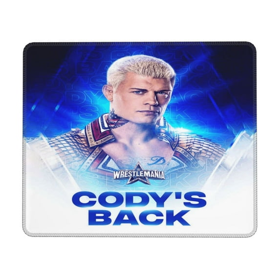 Co-Dy Wrestler Rh0d Mouse Pad Square Stitched Edges Non-Slip Rubber ...