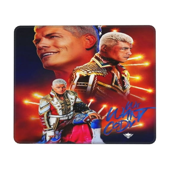 Co-Dy Wrestler Rh0d Mouse Pad Square Stitched Edges Non-Slip Rubber ...