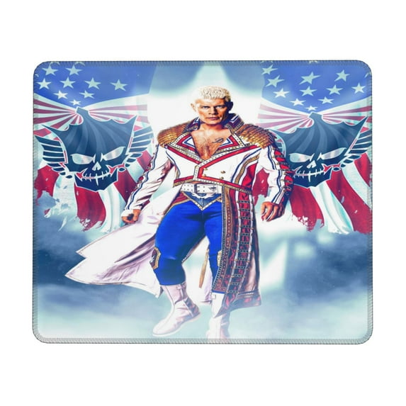 Co-Dy Wrestler Rh0d Mouse Pad Square Stitched Edges Non-Slip Rubber ...