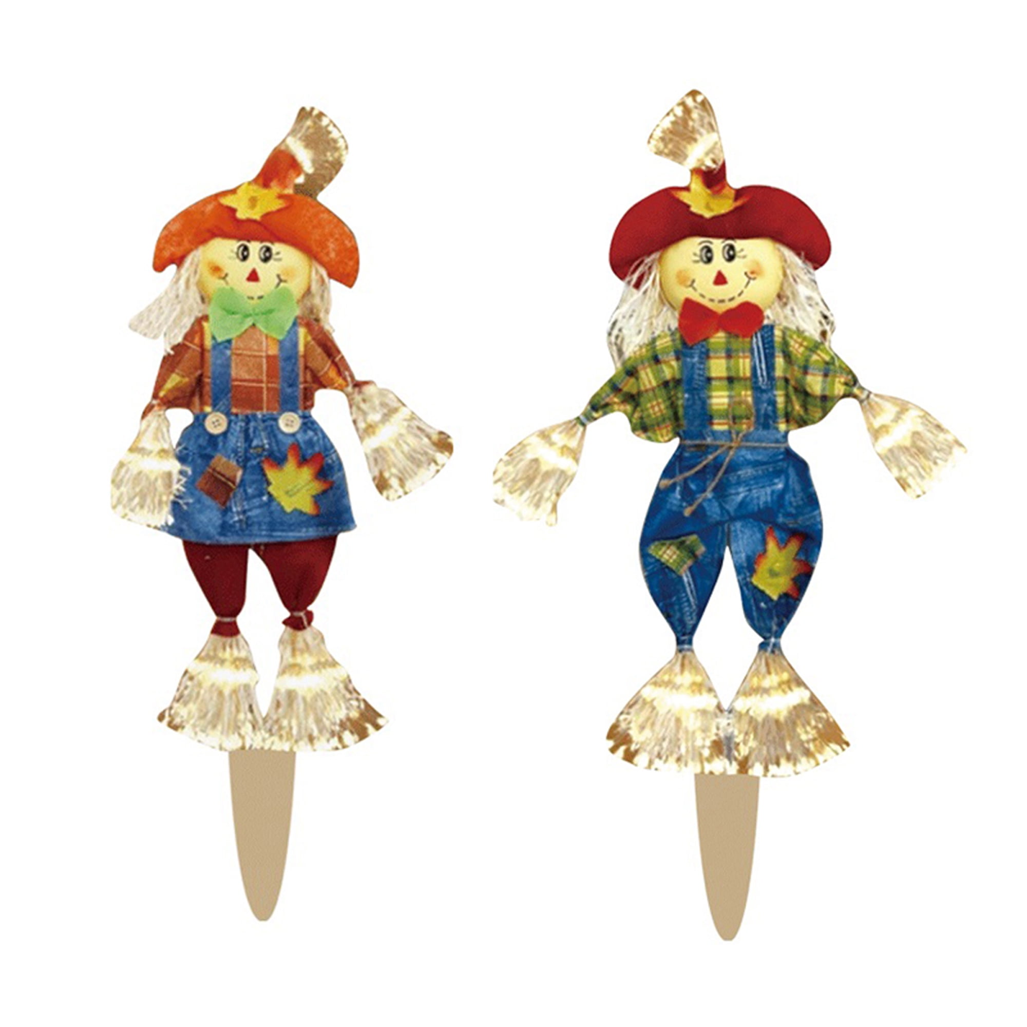 Co.MMehjri LED Fall Harvest Scarecrow Decor Thanksgiving Scarecrows ...