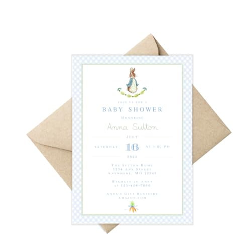 Co Peter Rabbit Baby Shower Invitations - Beatrix Potter Baby Shower ...