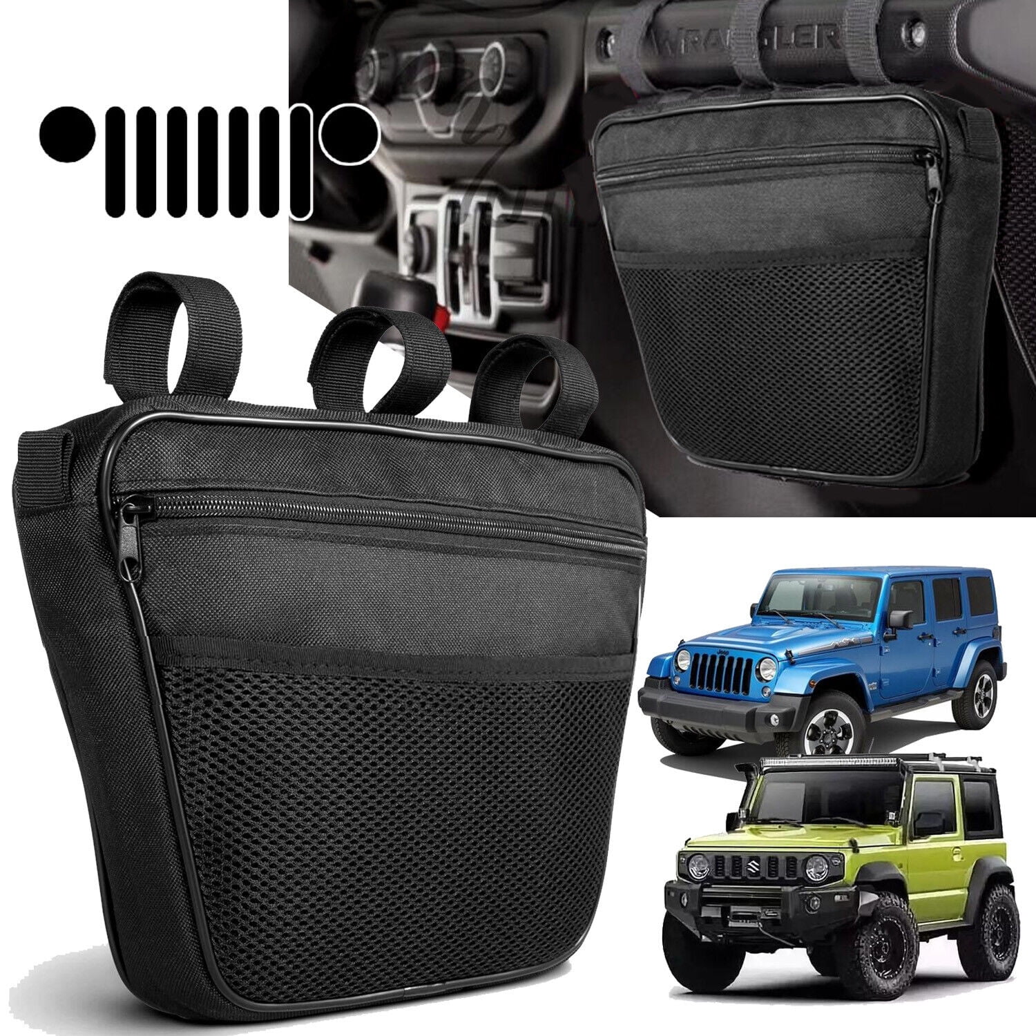 XUKEY Co-Pilot Storage Bag Sundries Organizer Fits for Jeep Wrangler JL ...