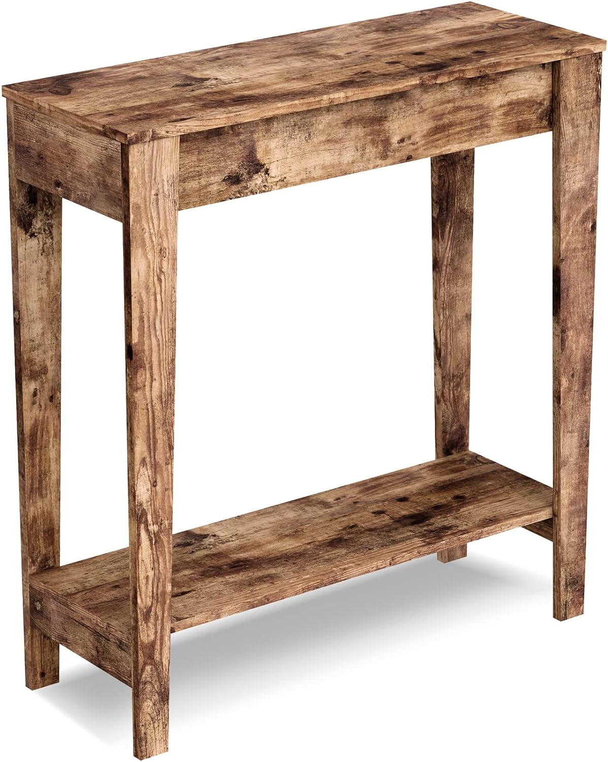 & Co Rustic Farmhouse Entry Table, Brown Solid Wood Console Table, Use ...