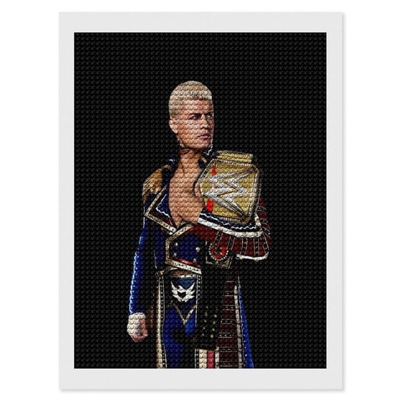 Co-dy Wrestler Rh0d Diamond Art Kits for Adults DIY 5D Round Full Drill ...