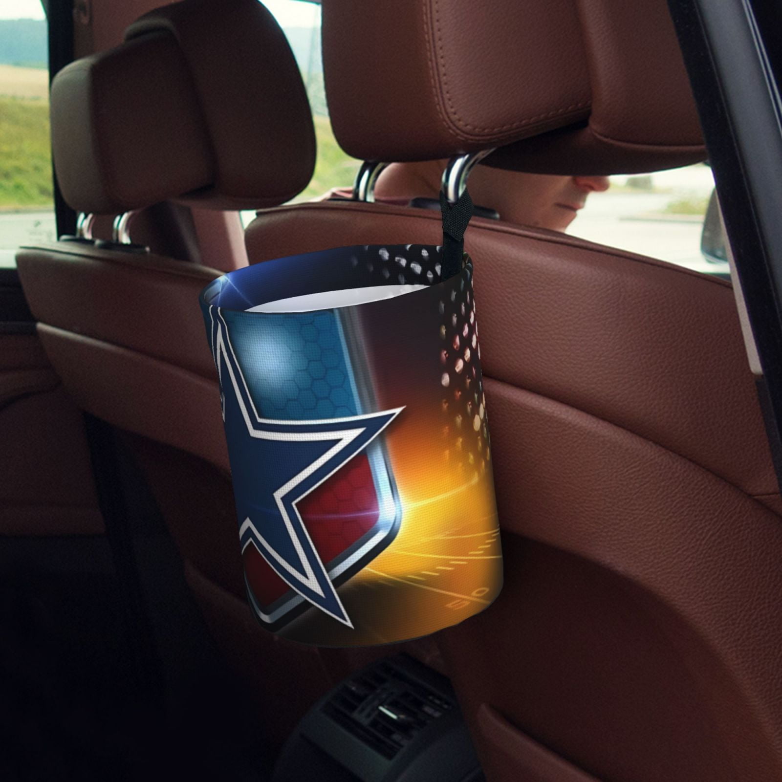 Co_wboy_s Football Team Car Trash Can Foldable Pop-up Car Trash Can ...