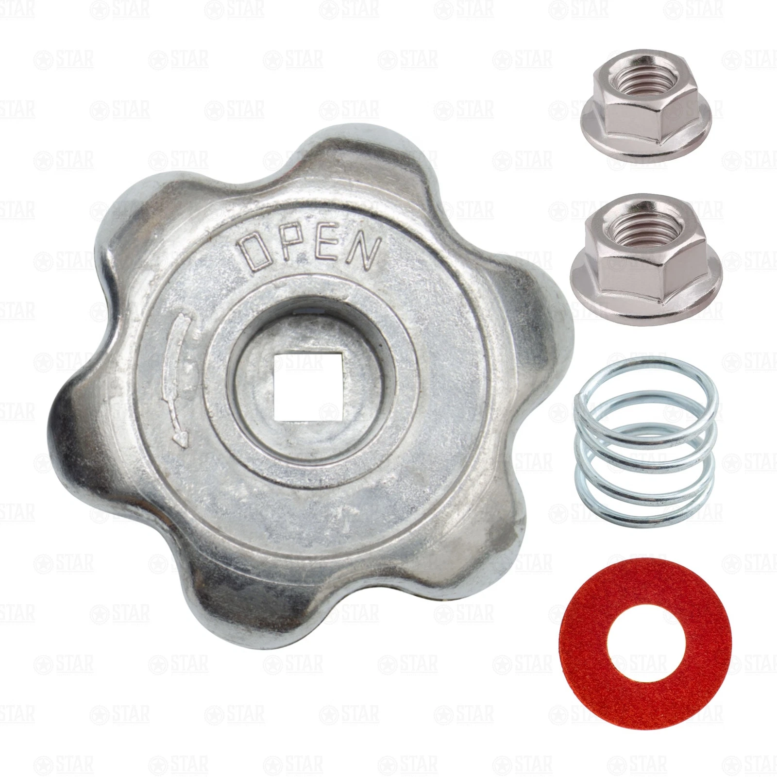 Co2 Tank Replacement Hand Wheel Handle M6 + 1/4" Nut + Spring Set Steel ...