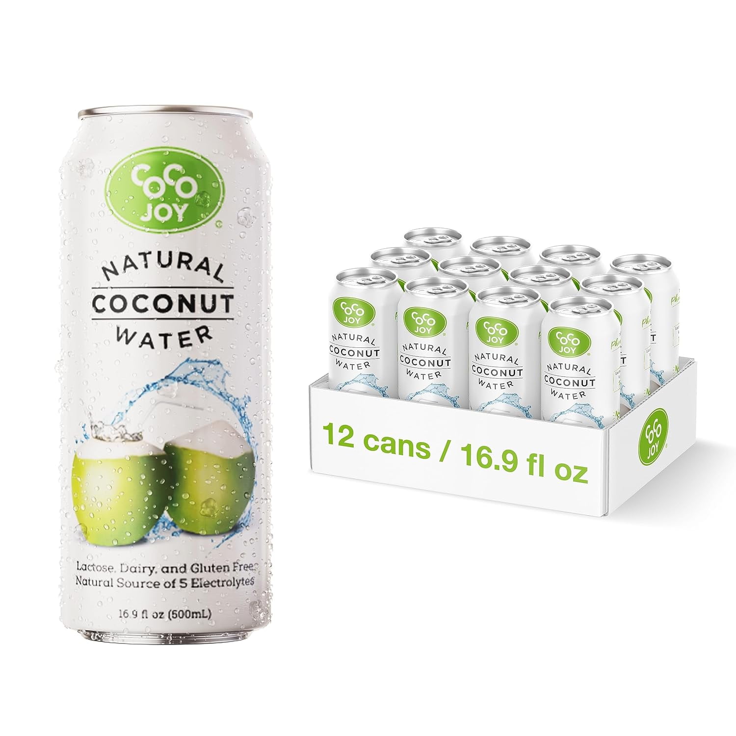 CoCo Joy Natural Coconut Water, 100% Coconut Water, Fresh, Low-Calorie ...