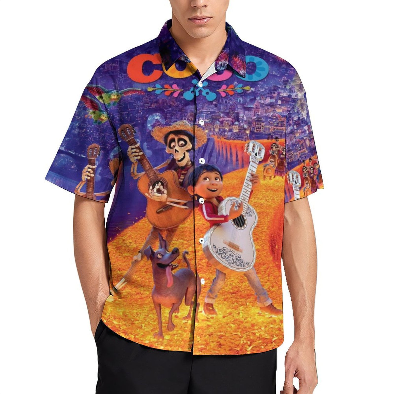 CoCo Men's Hawaiian Shirt Short Sleeve Button Down Shirts Tropical Holiday Beach Shirts ...