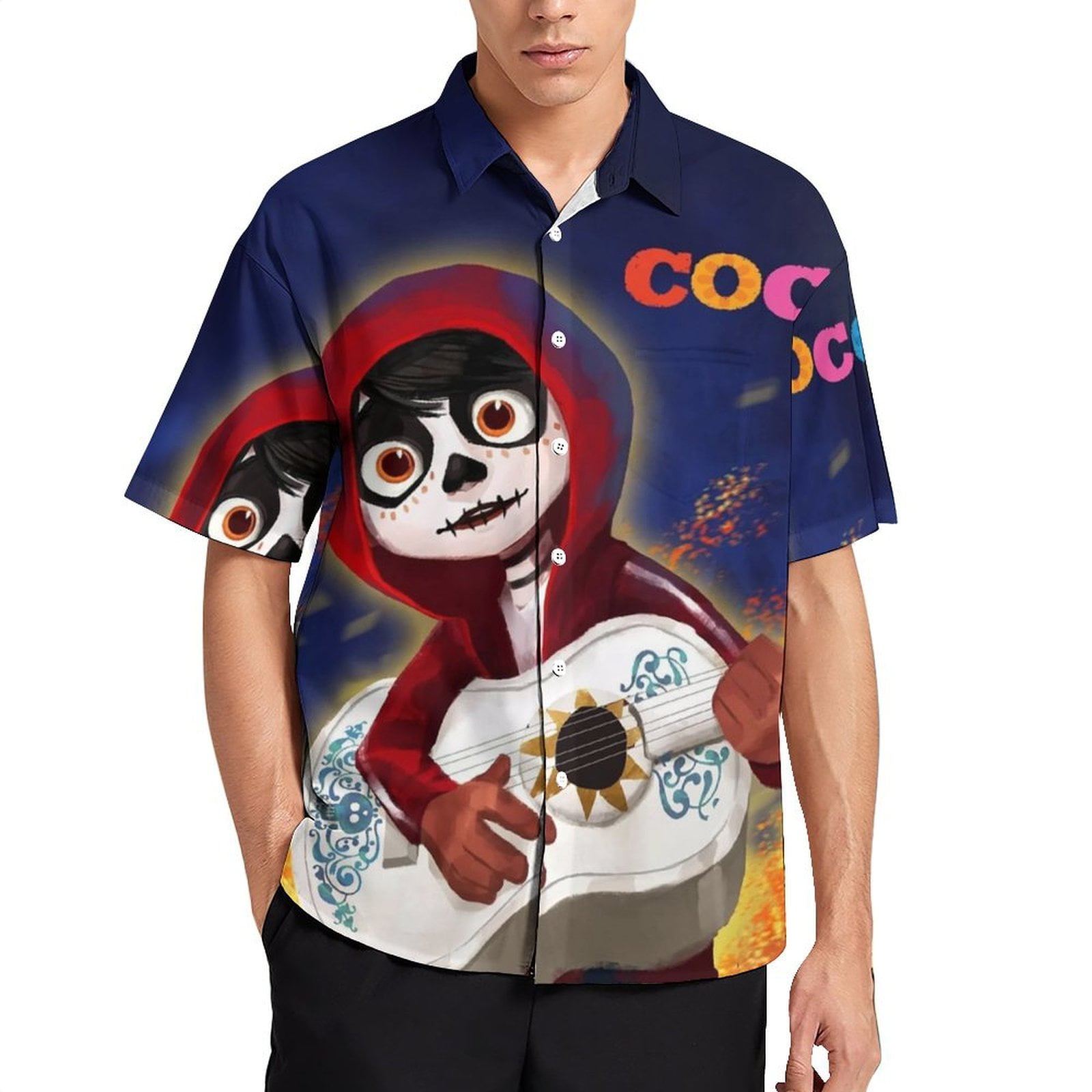 CoCo Men's Hawaiian Shirt Short Sleeve Button Down Shirts Tropical Holiday Beach Shirts ...