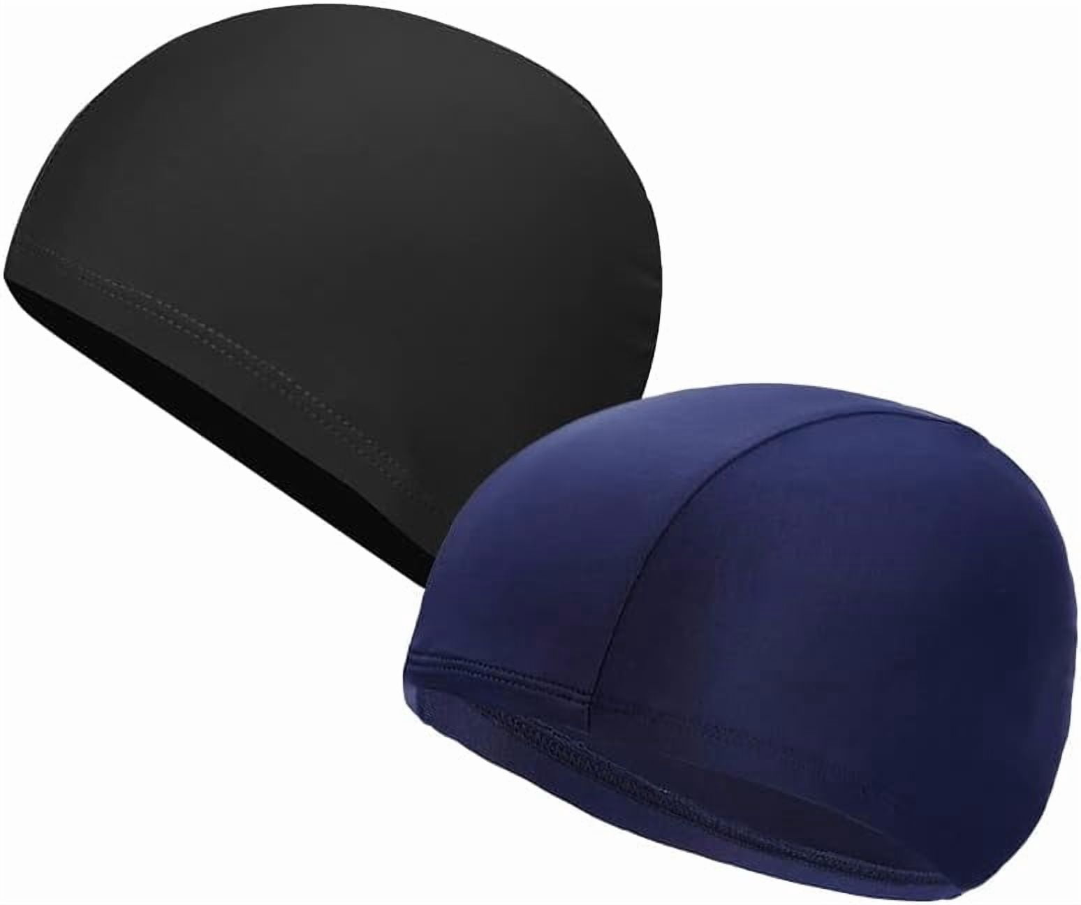 CoCoMangos 2 Pcs Unisex Polyester Swim Caps Long Hair Swimming Caps ...