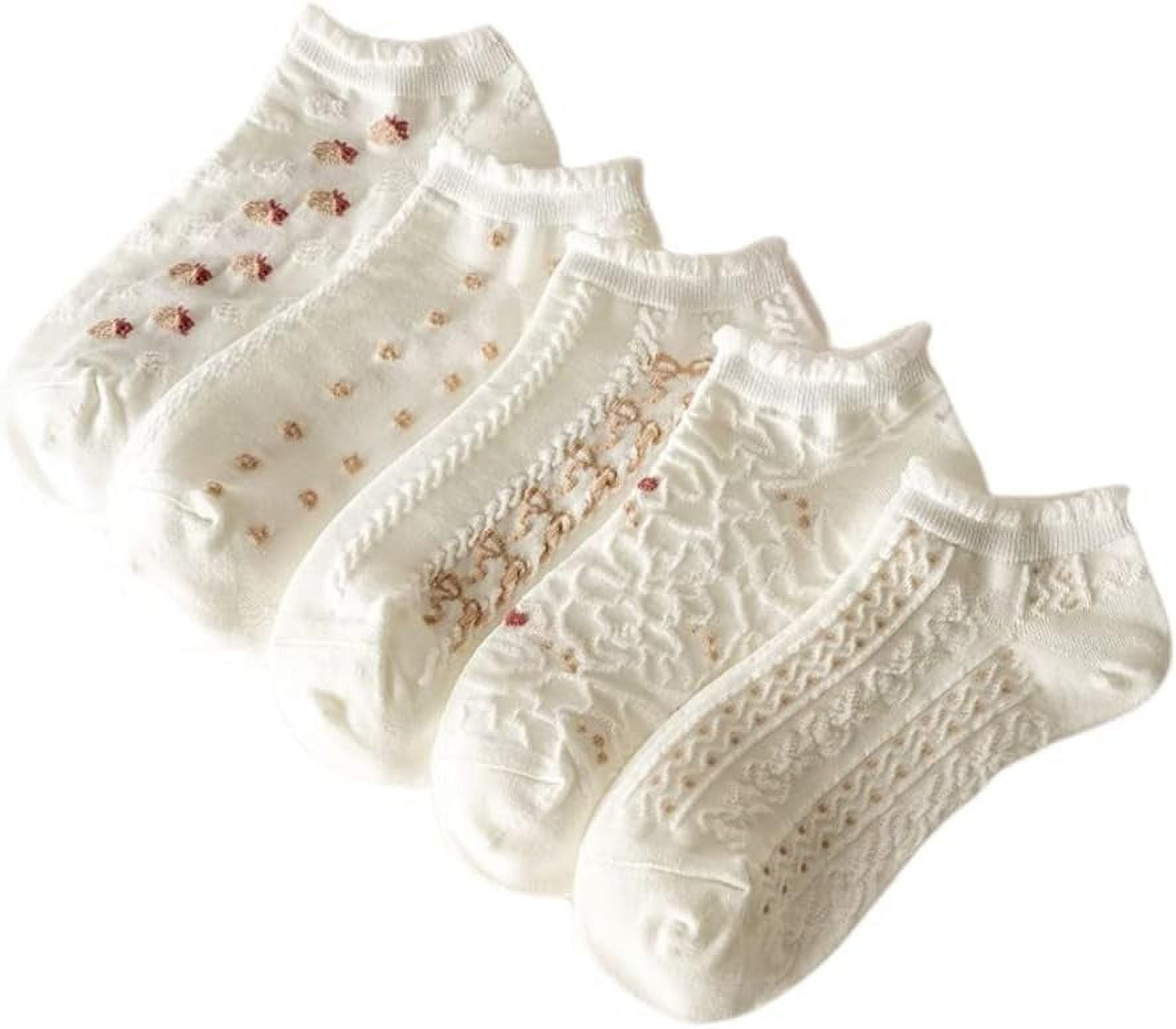 CoCoMangos 5/6/10 Cute Floral Socks Cartoon Soft Ankle Socks Low Cut ...