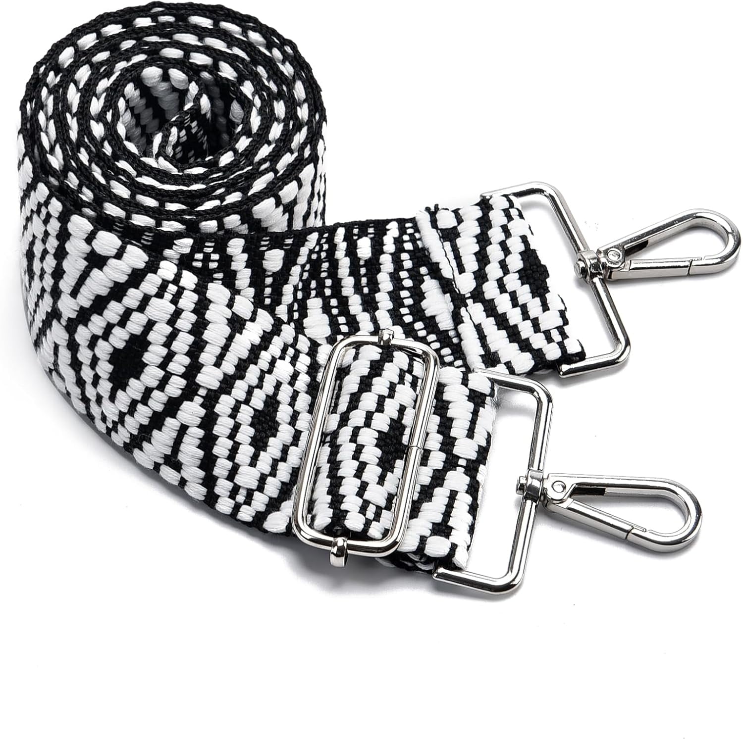 CoCoMangos Bag Strap Silver Hardware Wide Replacement Crossbody Straps ...