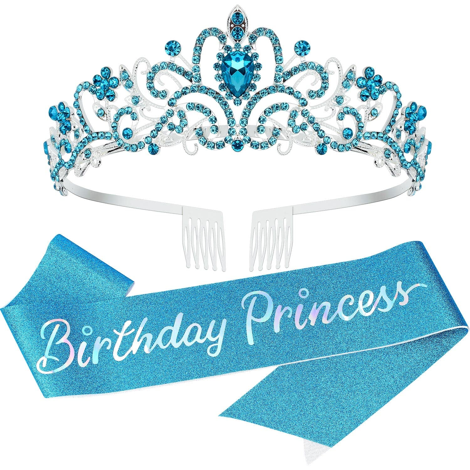 CoCoMangos Birthday Tiaras for Women, Princess Crown Tiara, Happy ...