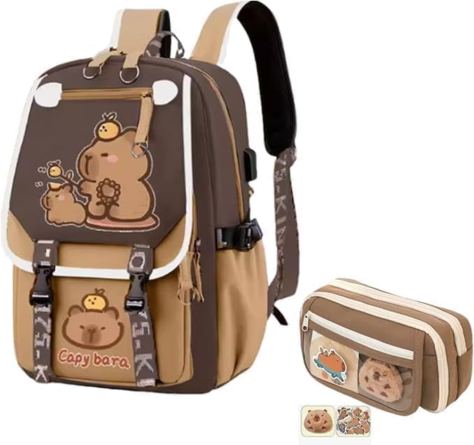 CoCoMangos Cute Capybara Backpack Funny Cartoon Backpacks Kawaii Stitch ...