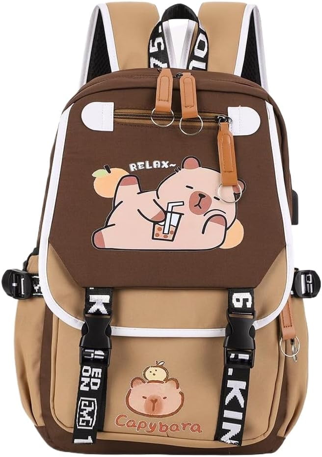 CoCoMangos Cute Capybara Backpack Funny Cartoon Backpacks Kawaii Stitch ...