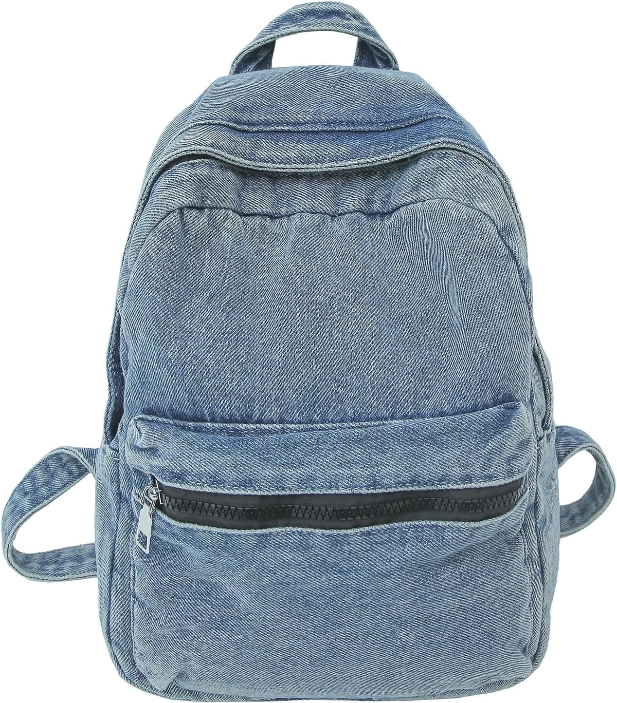 CoCoMangos Denim Backpack Purse for Women Small Casual Jean Backpack ...
