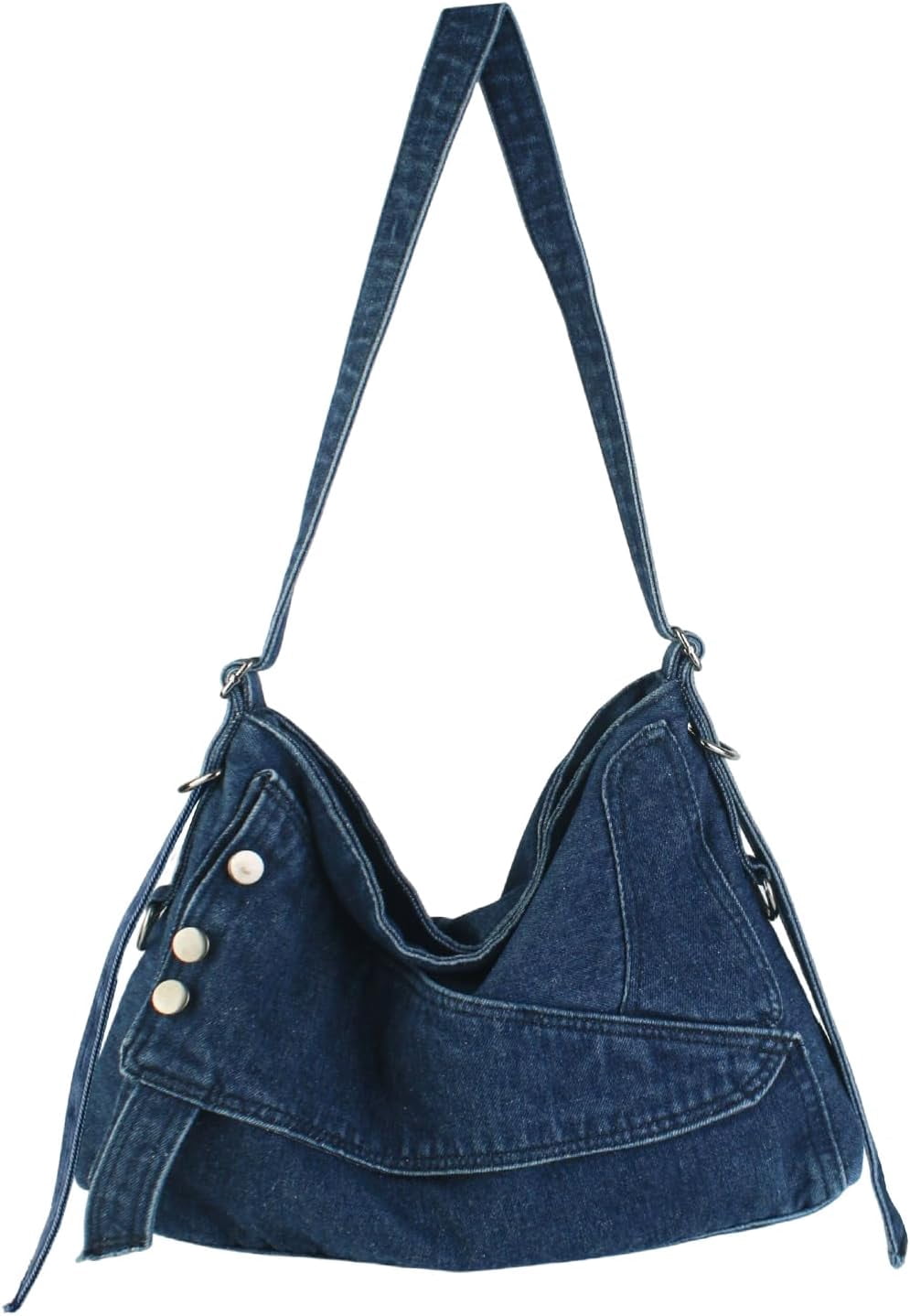 CoCoMangos Denim Shoulder Bags for Women Retro Jean Hobo Purse With ...