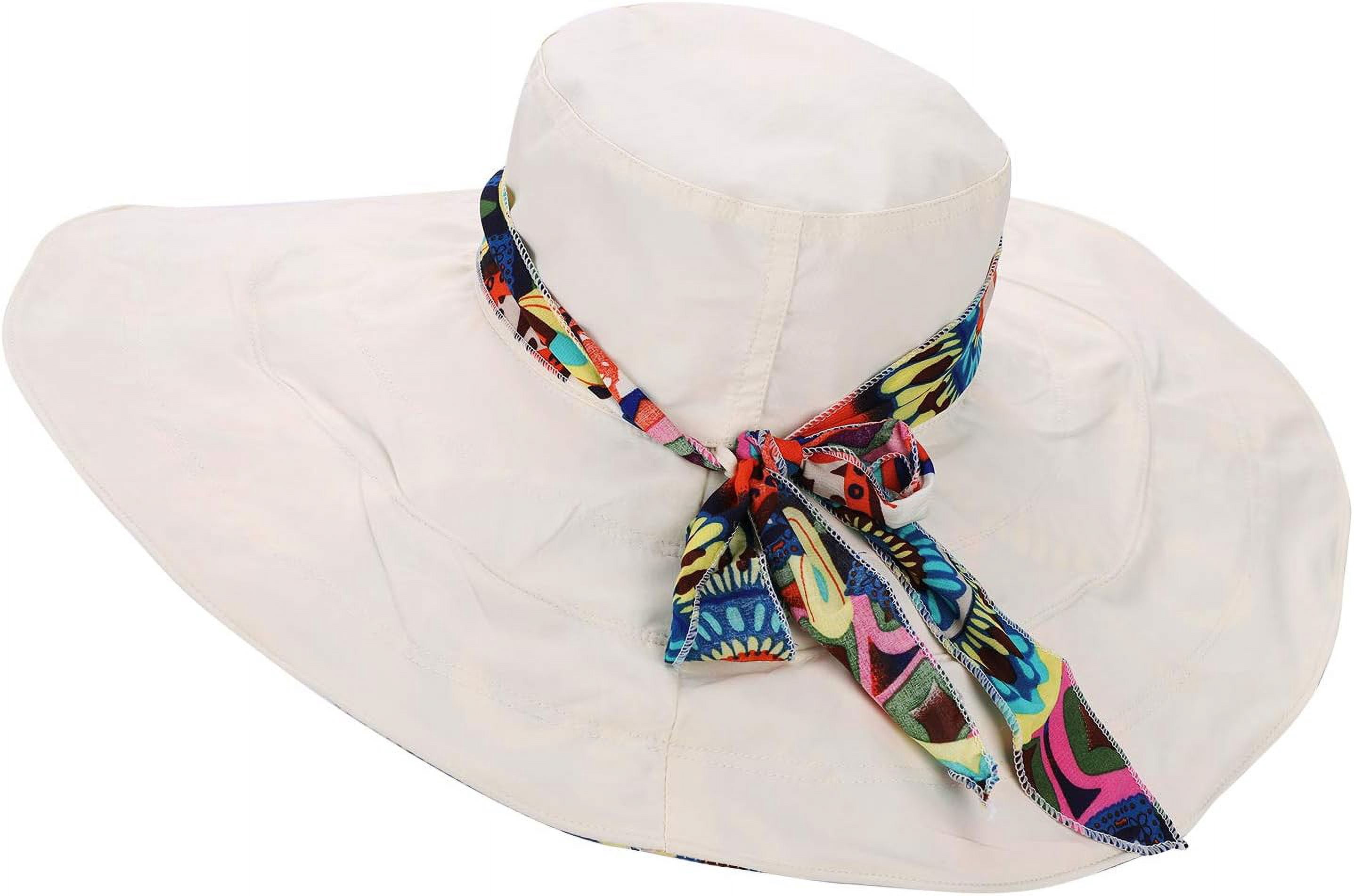 CoCoMangos Extra Large Brim Floppy Sun Hats for Women UPF 50+ UV Sun ...