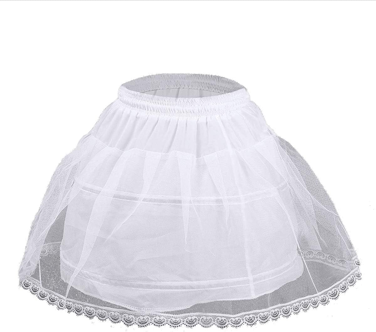 CoCoMangos Flower Girl Crinoline Petticoat Kids with 2 Hoops Full Slip ...