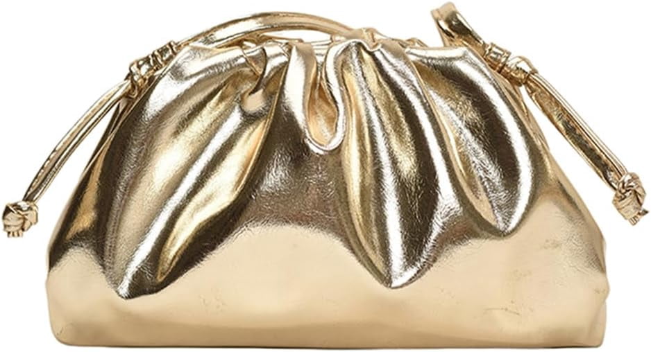 CoCoMangos Gold Clutch Purses for Women Silver Evening Bag PU Leather ...