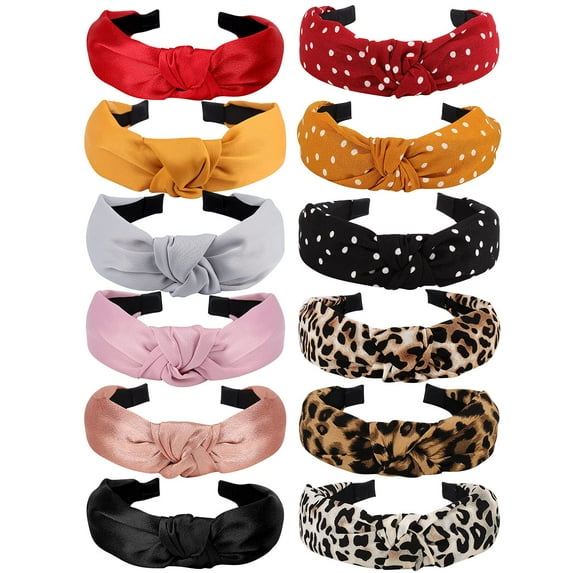 CoCoMangos Headbands for Women 12 Pack Head Bands Women Hair Knotted ...
