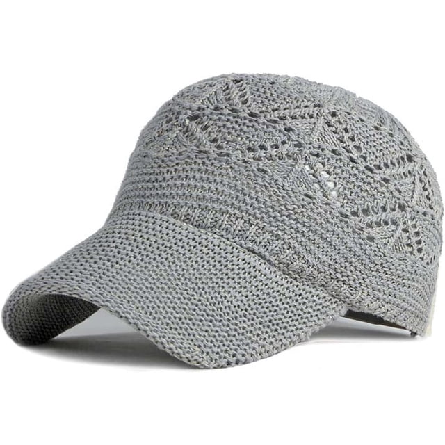 CoCoMangos Knit Floral Crochet Packable Knit Baseball Cap Lightweight ...