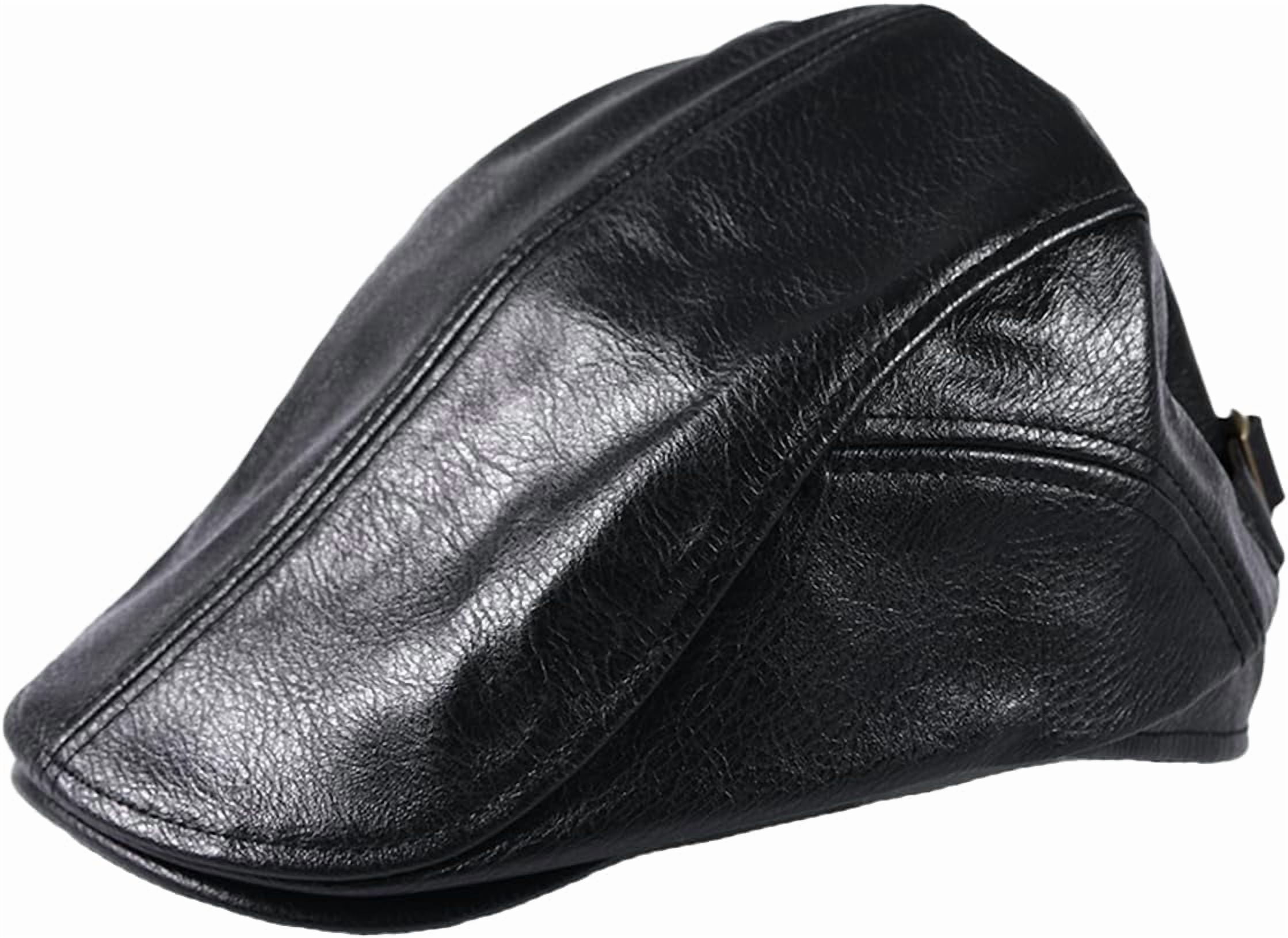 CoCoMangos Leather Hats for Women Fashion Punk Hat Vintage Newsboy Cap ...