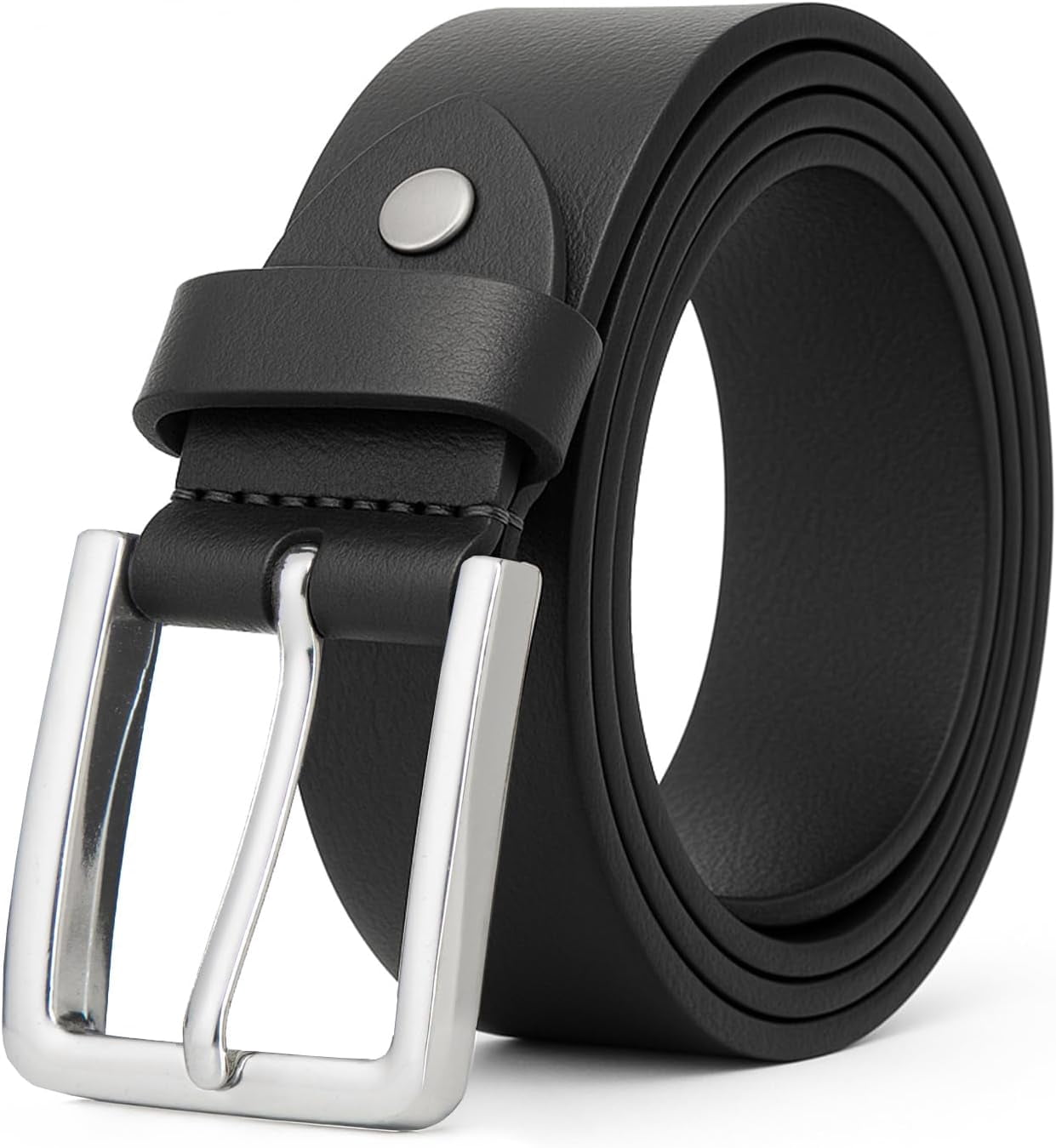 CoCoMangos Men Leather Belt Double Stitched leather lined belt for ...