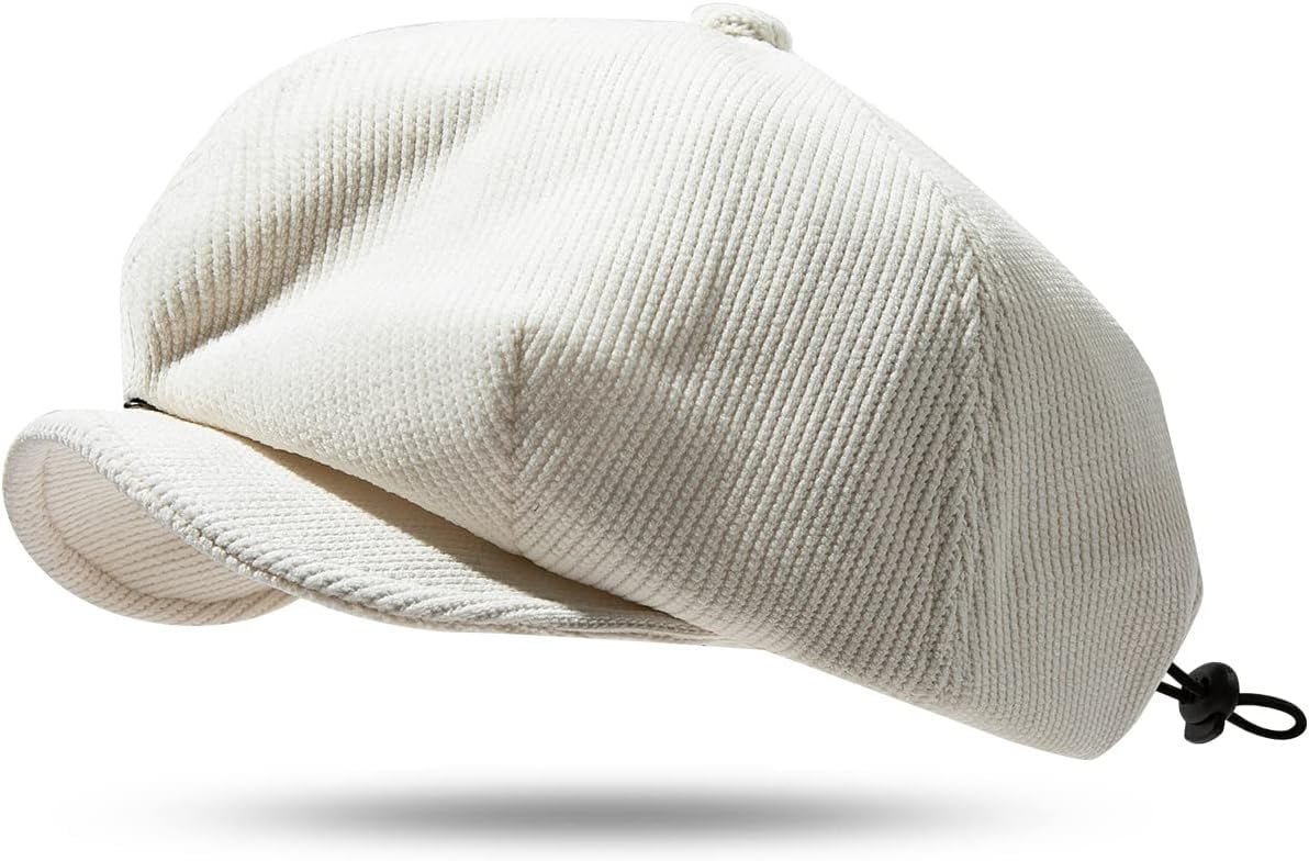 CoCoMangos Men's 8 Panel Newsboy Hat Applejack Cap with Snap Brim ...