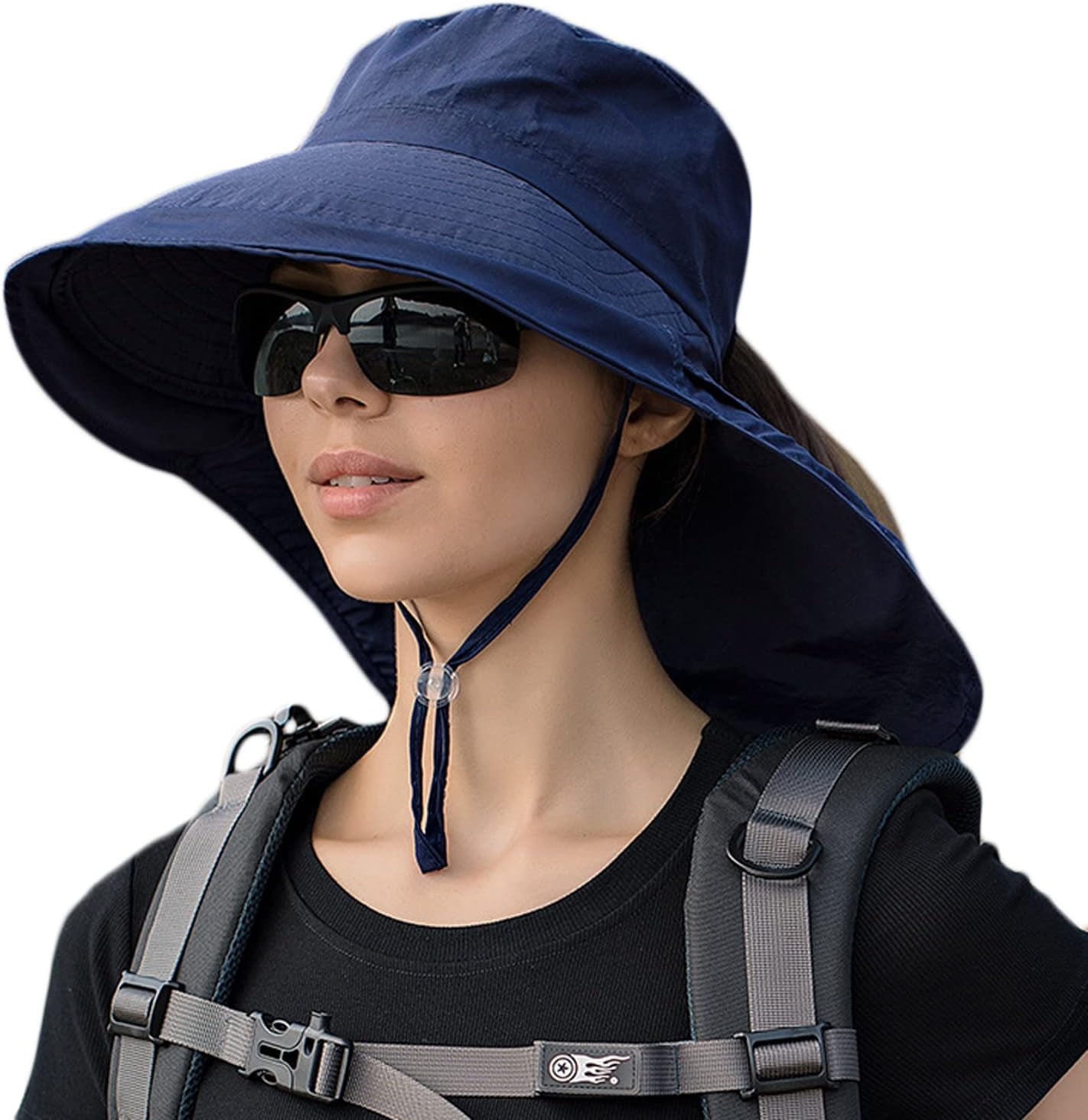 CoCoMangos Packable Extra Large Brim Floppy Sun Hat Reversible UPF 50 ...