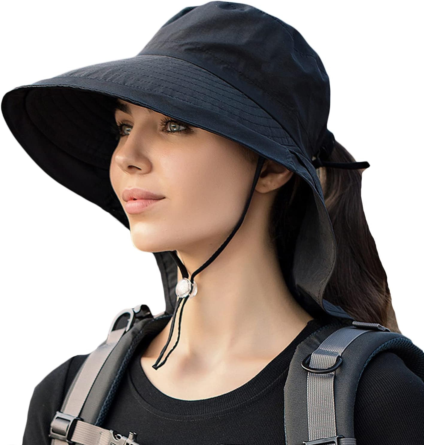 CoCoMangos Packable Extra Large Brim Floppy Sun Hat Reversible UPF 50 ...